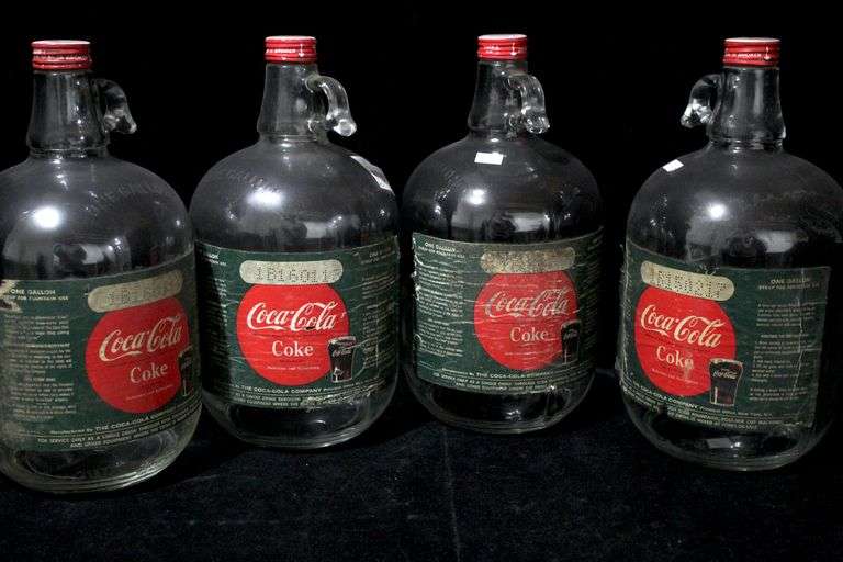 Coca-Cola Syrup for Fountain Use - Vintage 1-gallon glass jugs - four ...