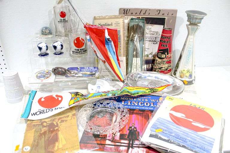 Collection of World's Fair and other Events Memorabilia - Bunting ...