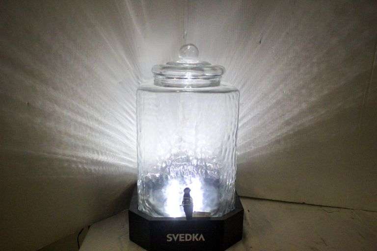 Svedka glass dispenser turned lamp - Bunting Online Auctions