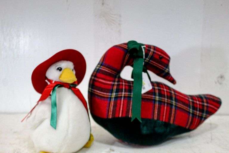 Holiday Ducks - two - by Plush Creations Inc. - Bunting Online Auctions