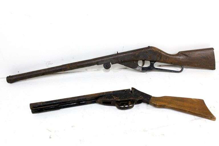 Very Early Daisy Ricochet Toy Gun - and - Very Early Double Barrel Toy ...