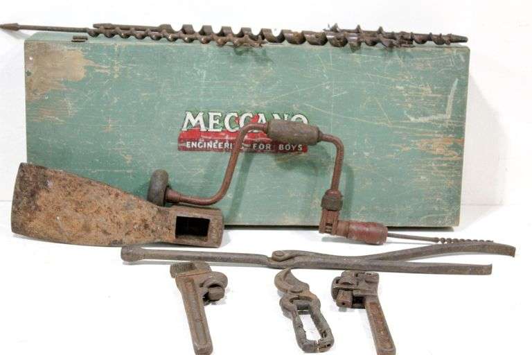 Rare Meccano Wooden Green Erector Set Box (box only) - and - a ...