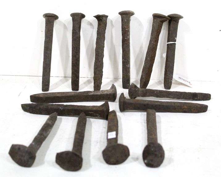Vintage Railroad Spikes, 14 items. - Bunting Online Auctions