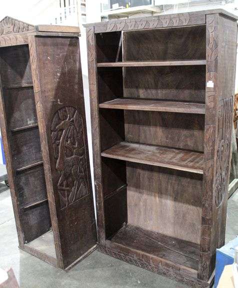 Primitive Rustic Asian African Village Life Scene Carvings Open ...