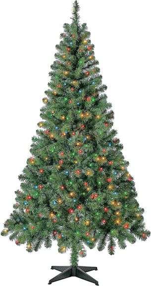 Holiday Time 6.5' Pre-lit Madison Pine Artificial Tree. Description ...