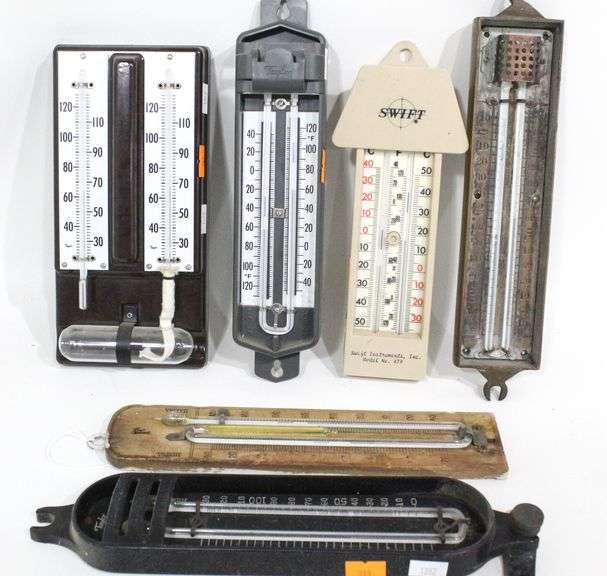Vintage high/low reading mercury thermometers by Taylor and other - six ...