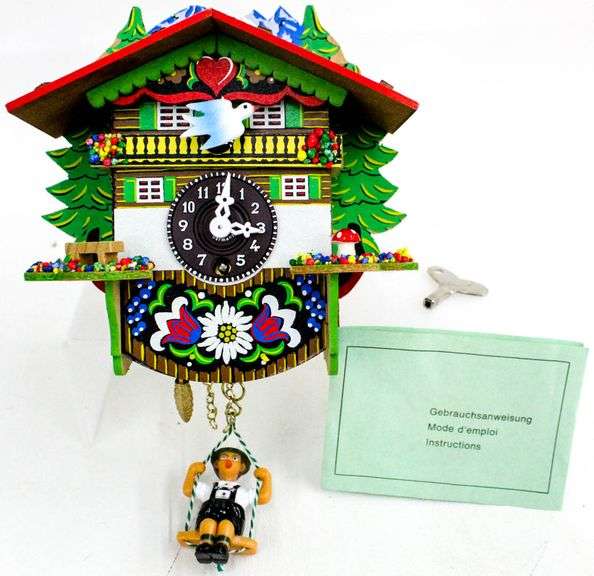 Trenkle Mini Cuckoo Clock, Made in Germany. 6"x6". Includes key ...
