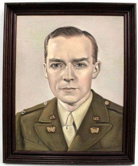 Original framed military portrait painting by John Jones Jr. of Bristol ...