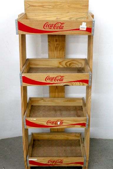 Coca-Cola logo wood storage display rack by "Give It Back Racks 100% ...