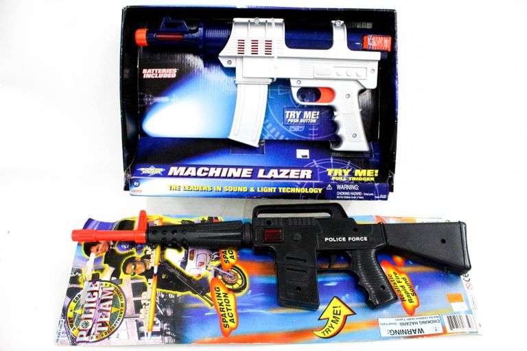 Action toy guns - Machine Lazer and Police Force - two pieces in ...