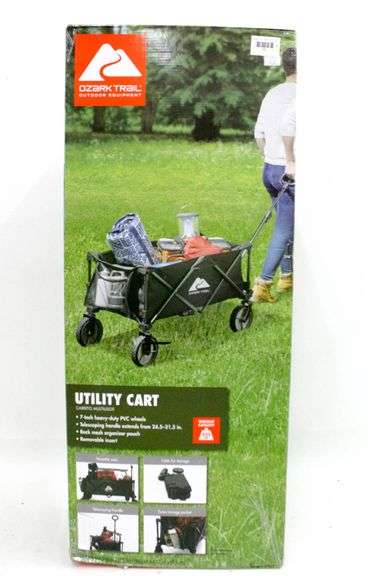 Ozark Trail Utility Cart, 35x18x21", 225lb capacity, unassembled, new ...