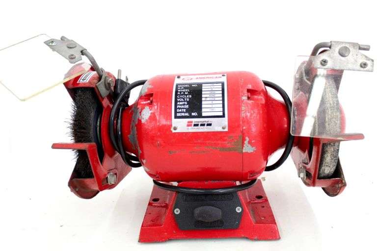 American Forge & Foundry Model 706 1/2 HP 6" wheel Bench Grinder ...