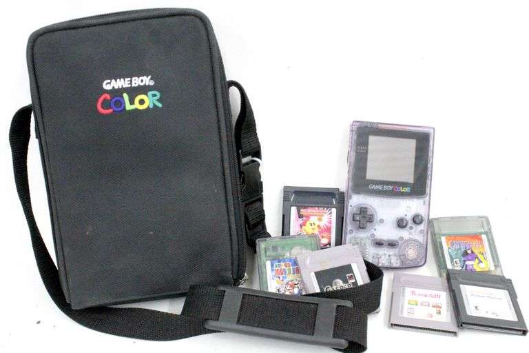 Nintendo Game Boy Color, model CGB-001, includes carrying case and ...