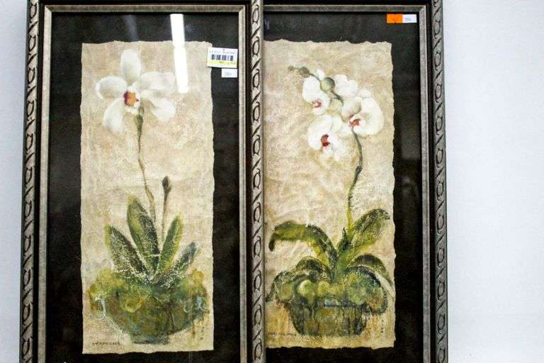 Cheri Blum Orchid. 12"x21", two items. Ms. Blum was a Maryland artist ...