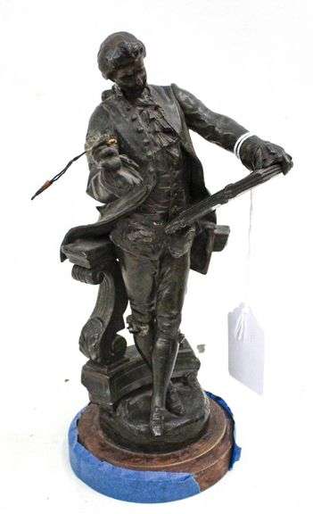 Ernest Justin Ferrand (1846-1932) sculpture - marked "Ferrand" - 10 x 5 ...