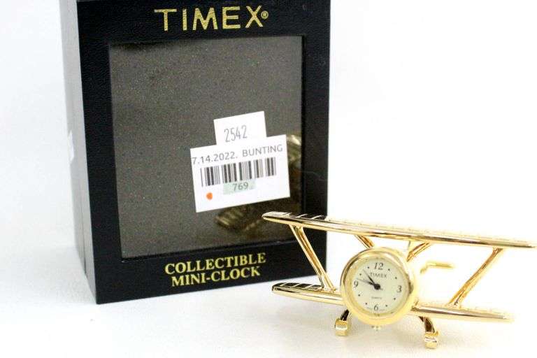 Timex Collectible Bi-Plane Mini-Clock in original box - Bunting Online ...