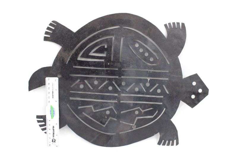 Native American Coastal Style Folk Art Sea Island Turtle - Sculptured ...