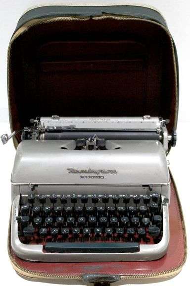 Vintage Remington Premier portable typewriter in case - Bunting Online ...