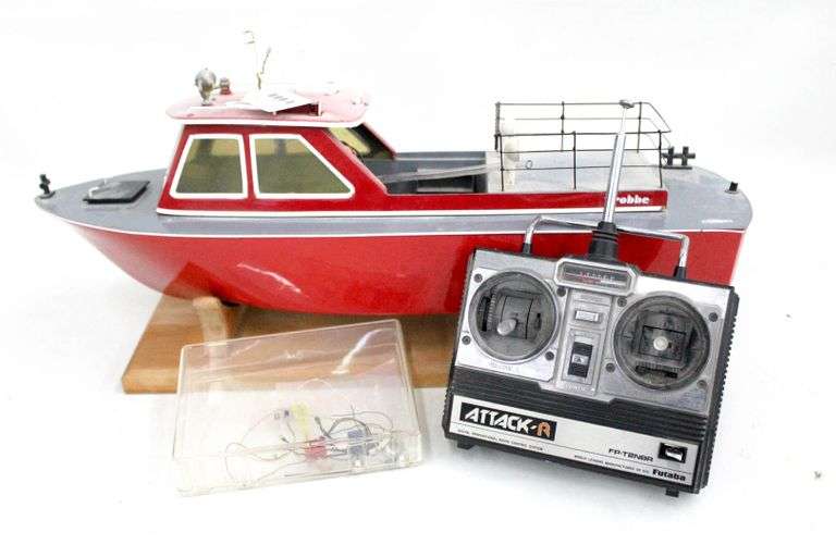 Vintage Robbe Dolly Harbour Launch Remote control boat with Futaba ...