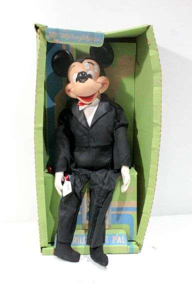 Vintage Mickey Mouse Ventriloquist Pal, 30" by Horsman Co. - Bunting ...