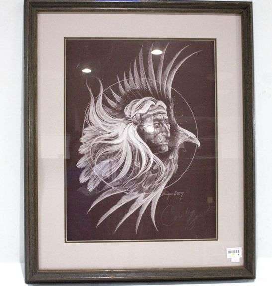 Carole Bourdo - signed and dated work - Surreal Native American ...