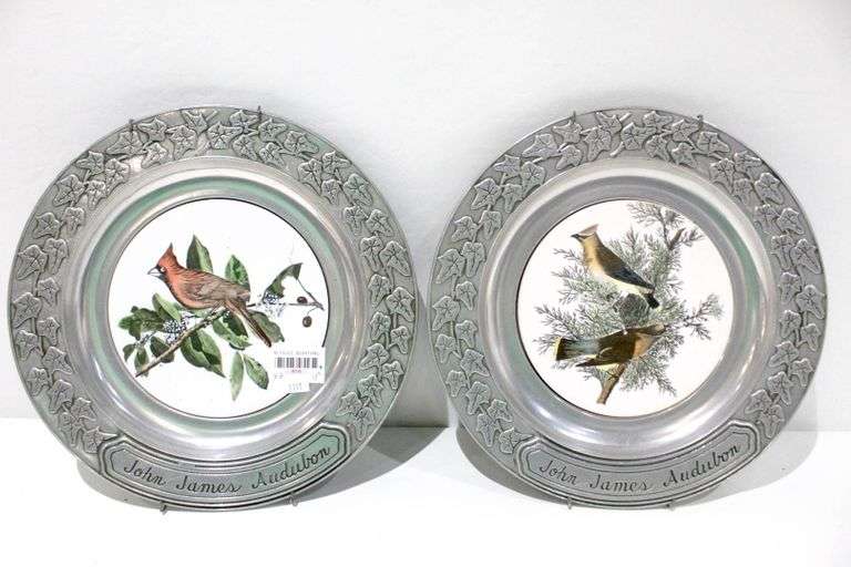 RWP Pewter Plates - Wilton John James Audubon Collector's Plates, two ...