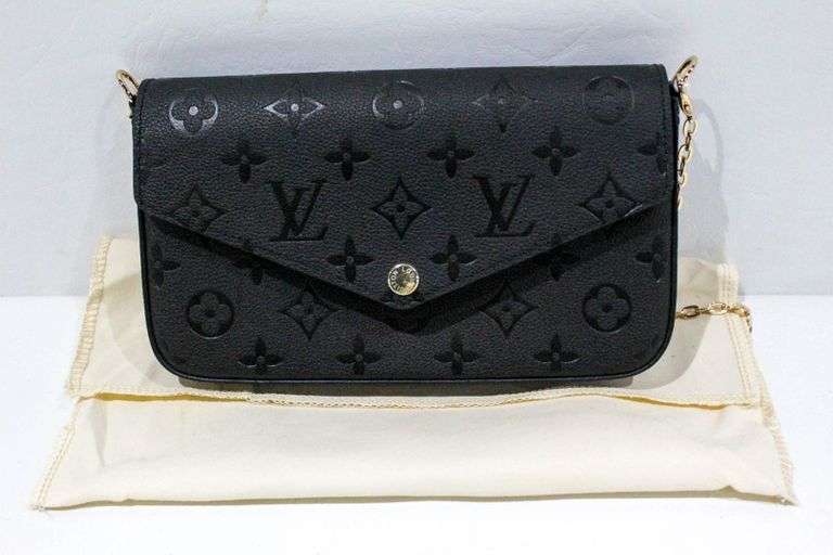 Louis Vuitton label black monogram shoulder bag, includes dust bag ...