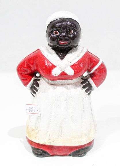 Vintage Black Americana Cast Iron Bank - Bunting Online Auctions