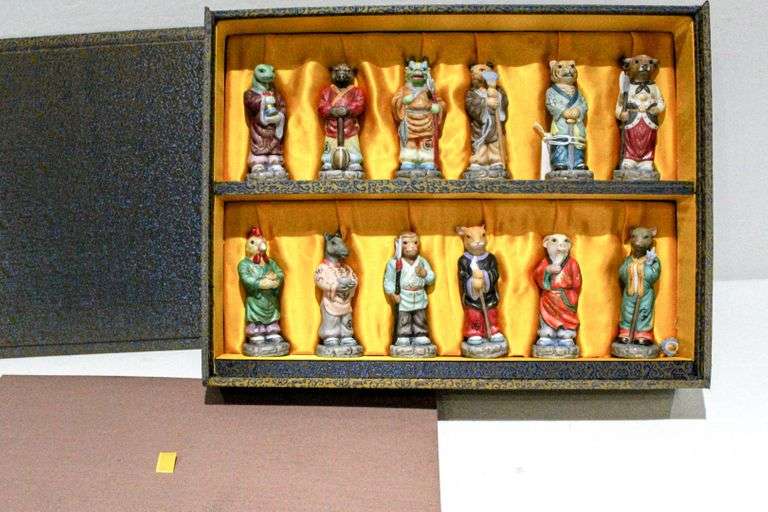 Lin Porcelain Bing Yin Year Whimsical Figurines - one set of 12 in ...