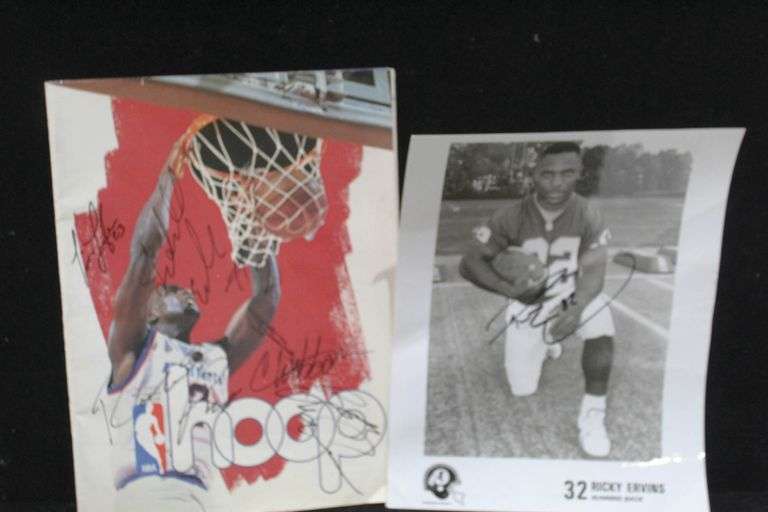 Signed Sports memorabilia , 8x10 Ricky Ervins , 1995 Hoop magazine ...