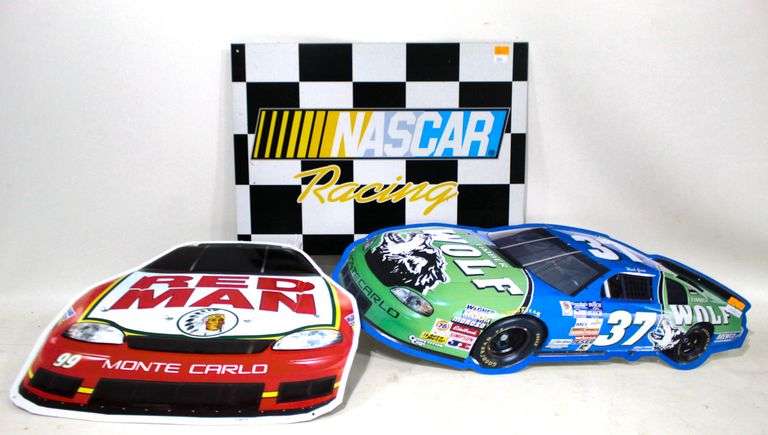 NASCAR Sign Collection: RED MAN Chewing Tobacco Tin Advertising Sign ...