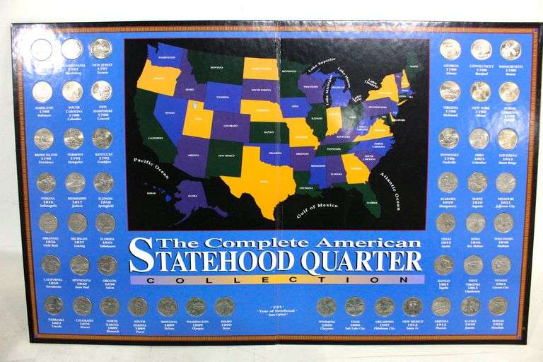 The Complete American Statehood Quarter Collection. Dates on Coins ...