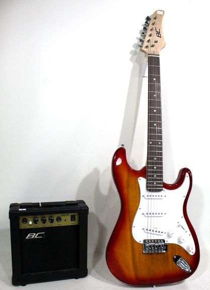 BC Strat Style Electric Guitar with BC GA10 Guitar Amp Amplifier ...