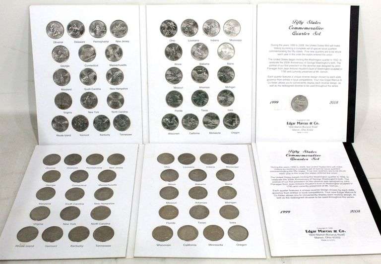 Fifty States Commemorative quarter sets , 2 folders , 100 + items ...