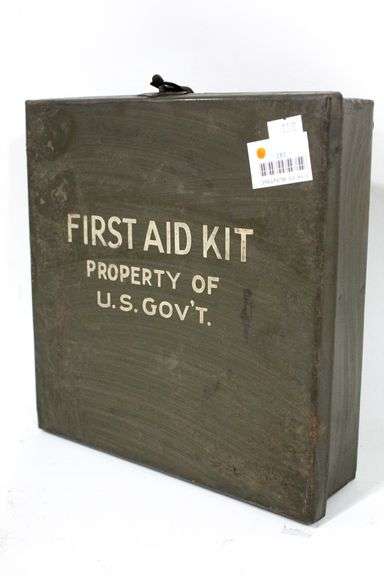 Vintage Halco Heavy Duty First Aid Kit , Box Only , Marked "First Aid ...