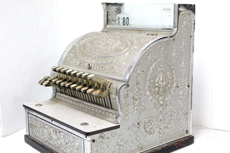 Antique Brass National Cash Register Model 324 - C. 1920s - Bunting ...