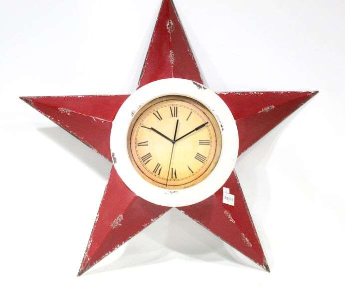 Vintage Baitu 6198 Glenmont Clock Co. Quartz Battery Clock Barn Star ...