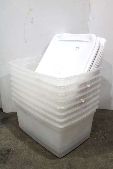 Collection of Storage Tubs with Lids - Bunting Online Auctions
