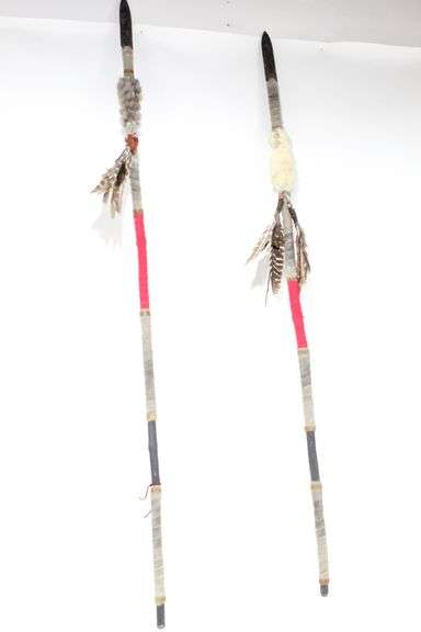 Native American Lance Spear with Beads, Feathers and Other - Similar to ...