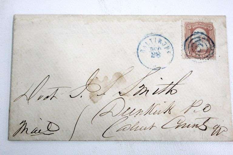Handwritten Antique Letter Dated Dec. 27, 1865 Baltimore - Dear Sir ...