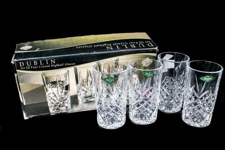 Shannon Crystal Designs of Ireland Dublin Pattern Crystal Tumblers ...