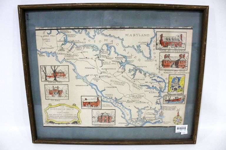 The Northern Neck of Virginia - Historic Illustrated Map - 17 x 21 ...