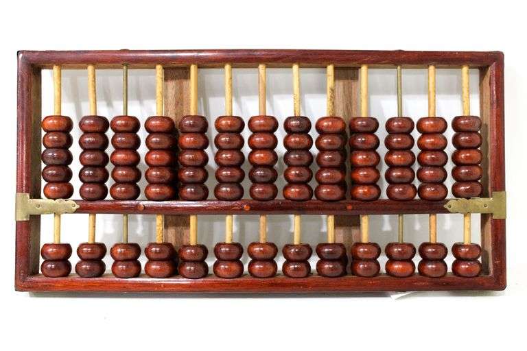 Classic Wood Bead Calculator Abacus - Bunting Online Auctions