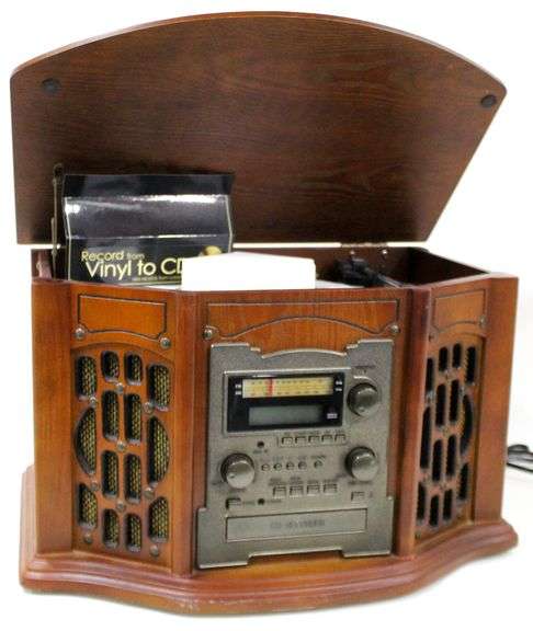 Innovative Technology ITRR-501 5-in-1 Wood Turntable CD RECORDER Music ...
