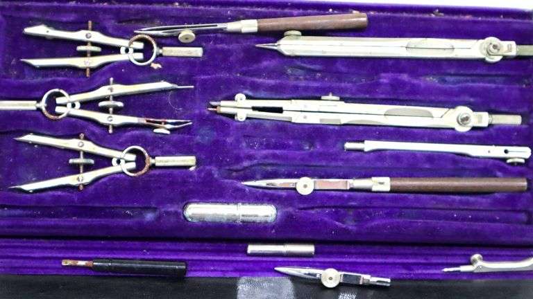 Pre War Vintage Dietzgen Drafting Tool Kit - Full Set. Marked Germany ...