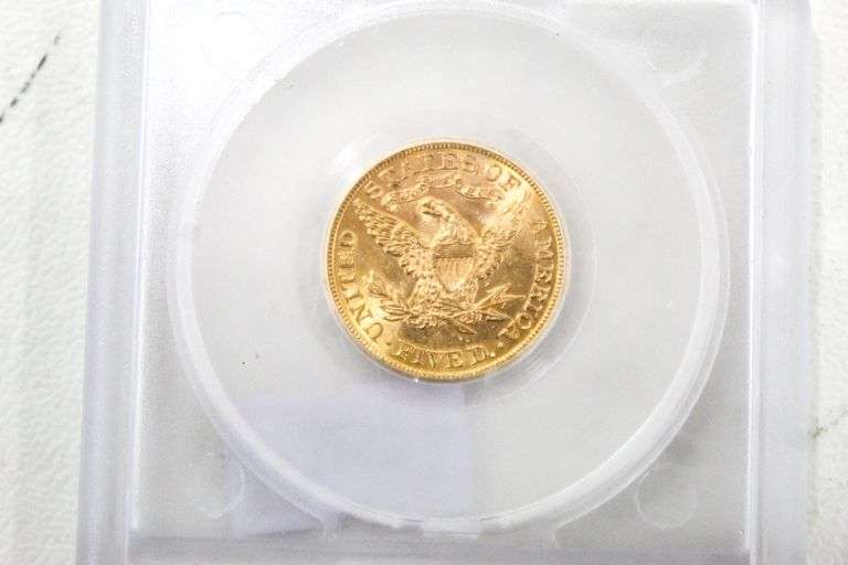 1900 $5 US Gold Coin , SEGS Graded MS 63 - Bunting Online Auctions