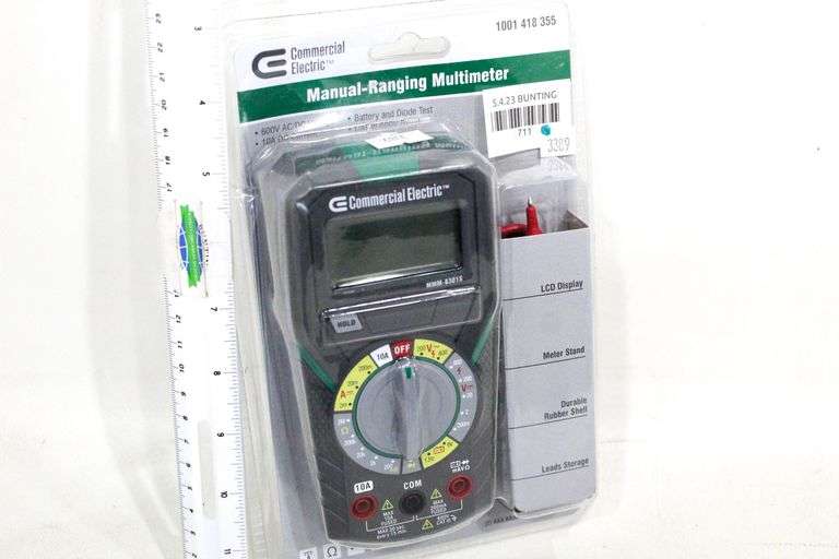 Commercial Electric - Manual Ranging Multimeter - Model MMM-8301S ...