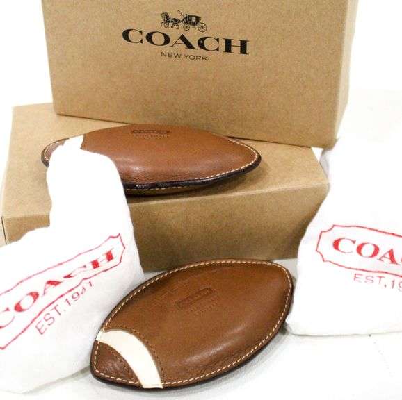 Vintage Coach Leather Football Paperweight - Two Pieces - Bunting ...