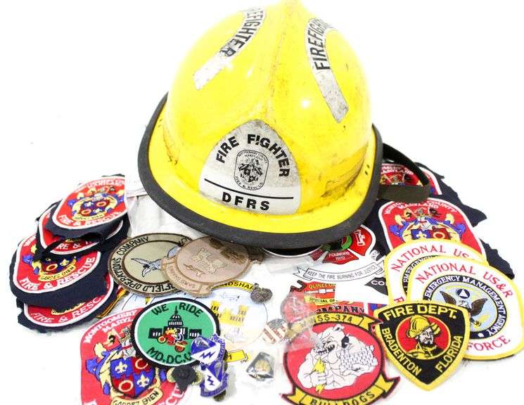Vintage Firefighter and Emergency Responder Memorabilia - Badges, Hat ...
