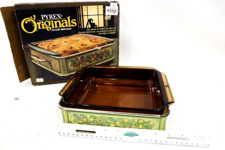 Vintage Pyrex Originals Fireside Bakeware. Set includes one 8" square ...